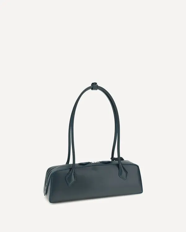 Alaïa Le Teckel Shoulder Bag In Goatskin - Blue