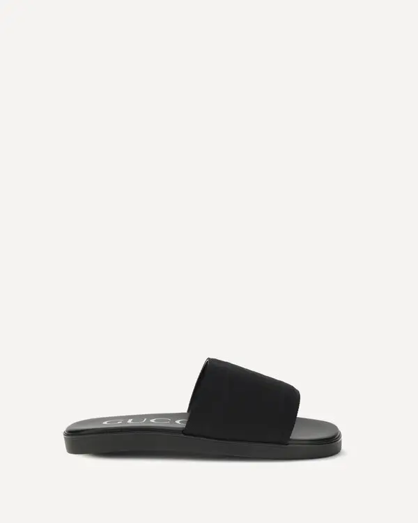 Gucci Jacquard Fabric Slip-on Slides