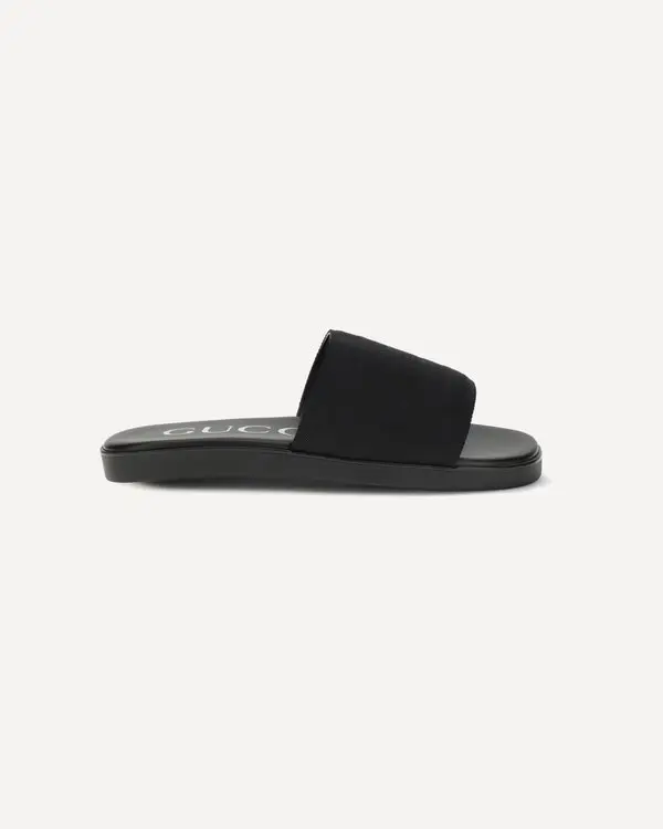 Gucci Jacquard Fabric Slip-on Slides