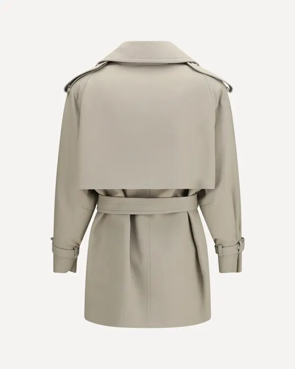 Max Mara Short Cotton Trench Coat