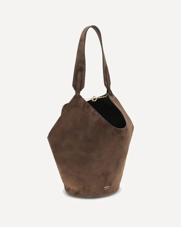 Khaite Lotus Small Shoulder Bag - Brown