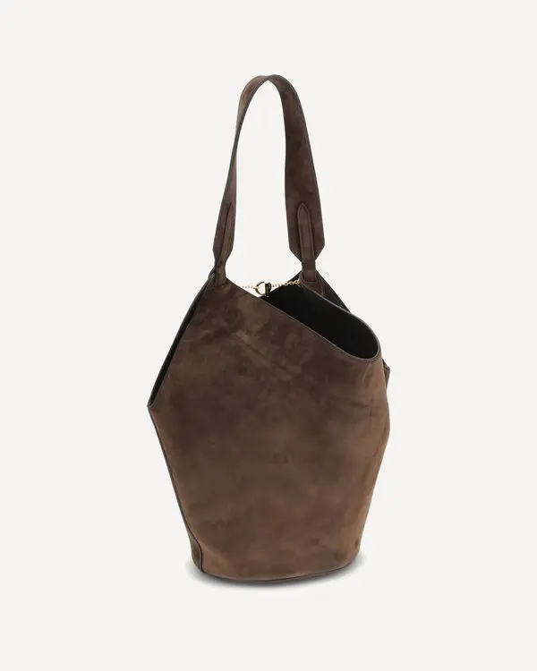 Khaite Lotus Small Shoulder Bag - Brown
