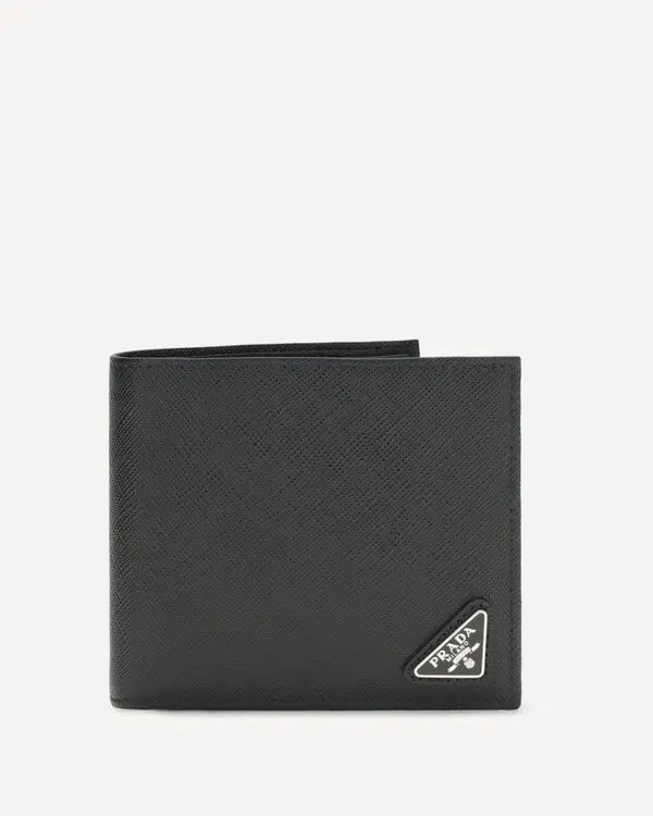 Prada Bifold Wallet In Saffiano Leather - Black