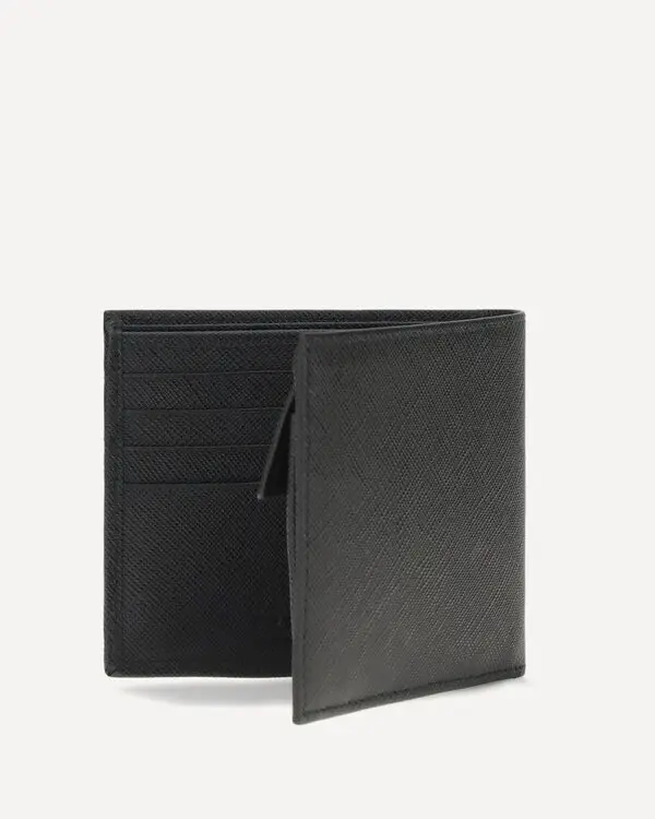 Prada Bifold Wallet In Saffiano Leather - Black