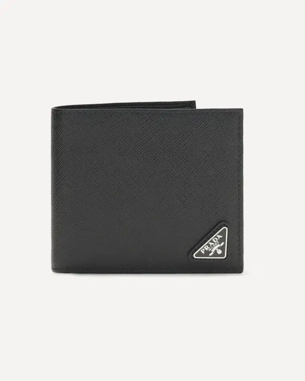 Prada Bifold Wallet In Saffiano Leather - Black