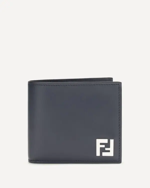 Fendi Ff Leather And Canvas Bifold Wallet