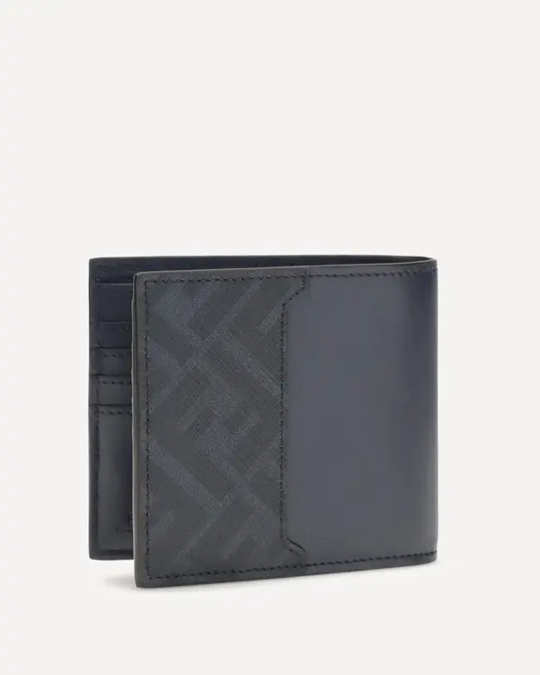 Fendi Ff Leather And Canvas Bifold Wallet