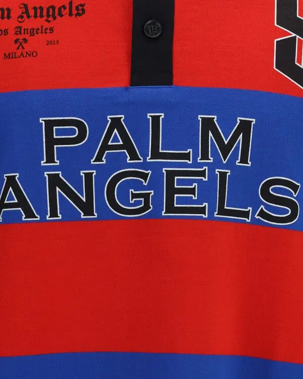 Palm Angels Palm Port Tripe Hort-leeve Polo