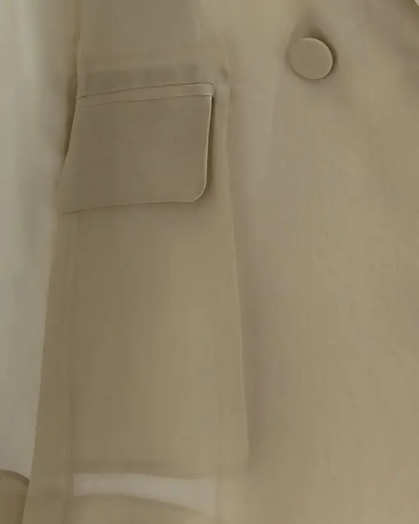PIANOFORTE- MAX MARA Max Mara Pianoforte Silk Organza Slogan Jacket