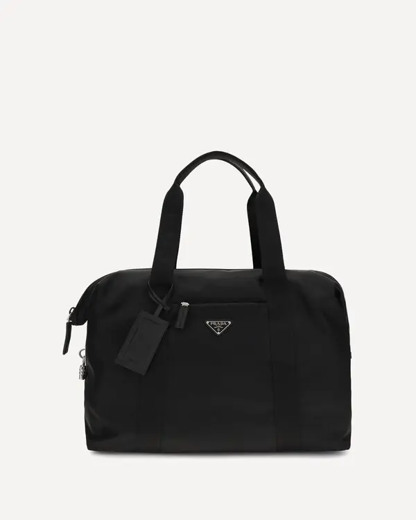 Prada Re-nylon And Saffiano Travel Bag - Black
