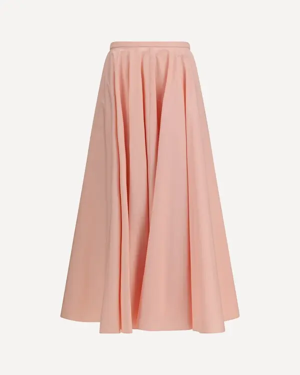 Givenchy Long Circular Cotton Poplin Skirt