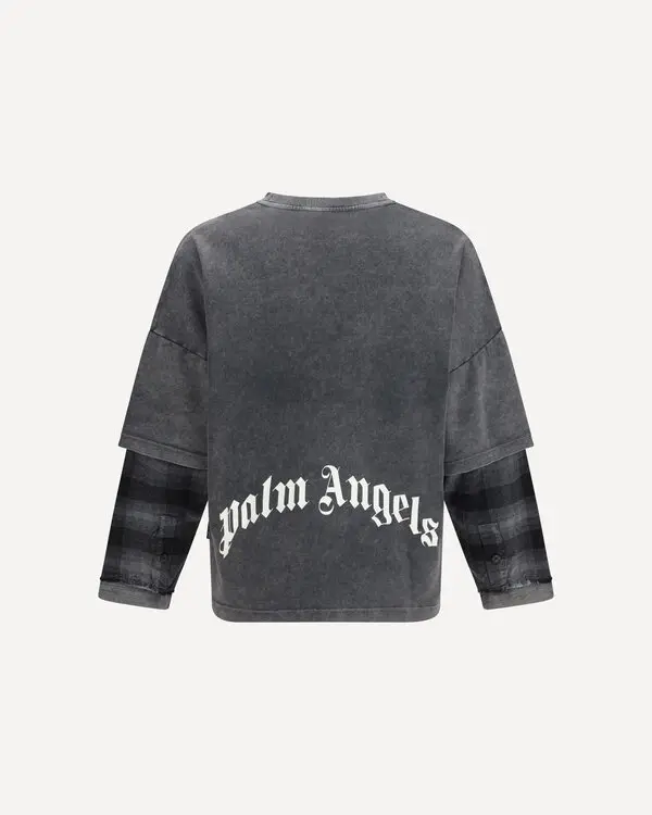Palm Angels Sku Doube Ong-seeved Shirt Mae