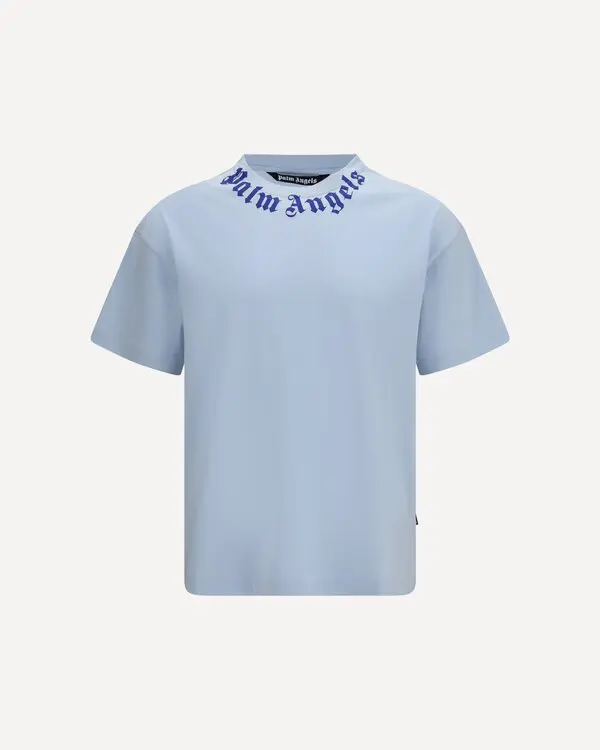 Palm Angels Neck Logo Cotton T-hirt