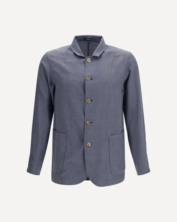 FINAMORE 1925 Cotton And Silk Blend Jacket - Grey