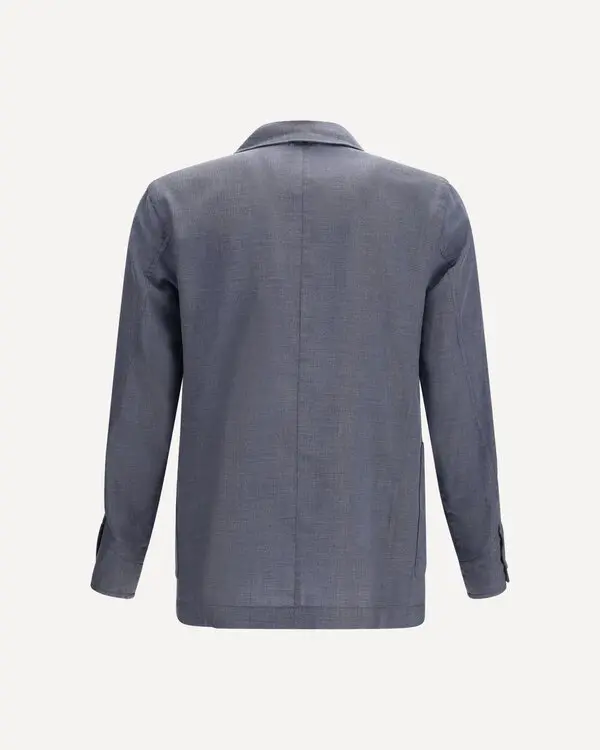 FINAMORE 1925 Cotton And Silk Blend Jacket - Grey
