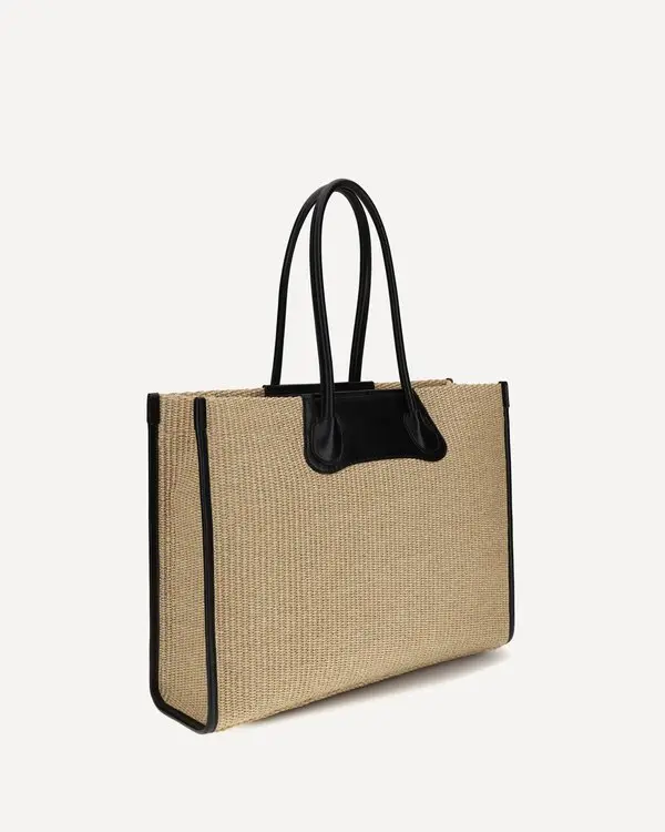 VIVIENNE WESTWOOD Troy Raffia Tote Bag - Beige