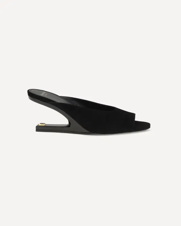 Balmain Suede Open-toe Mules