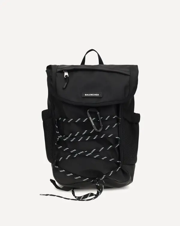 Balenciaga Metal Carabiner Detail Backpack - Black