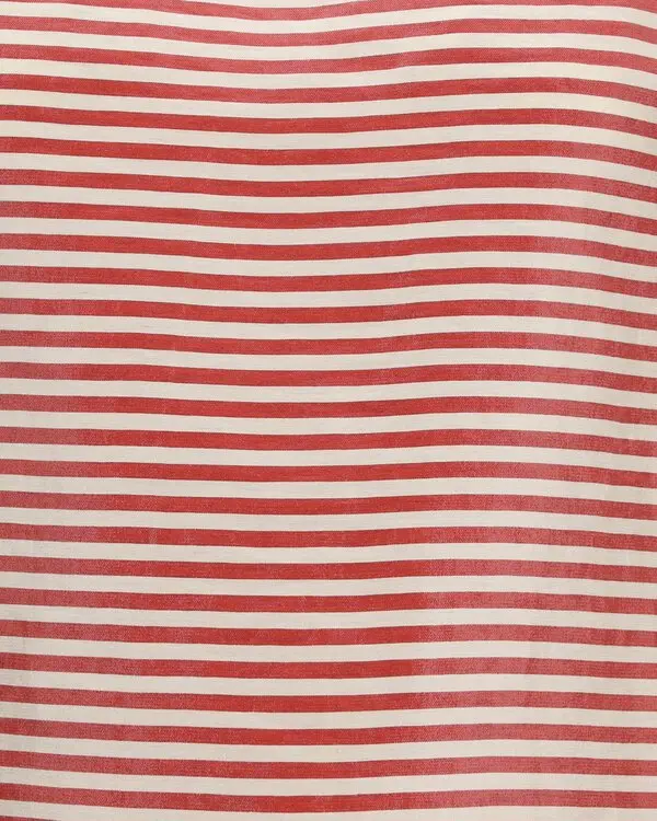 CRUNA Striped Short Sleeve T-shirt With Back Button Detail