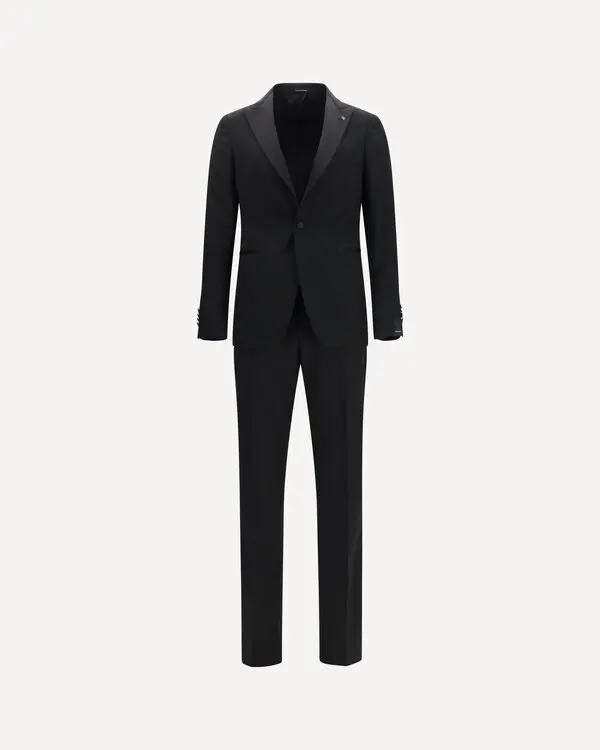 Tagliatore Single-breasted Virgin Wool Suit - Black