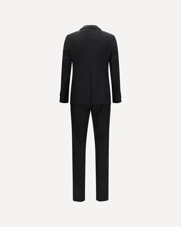 Tagliatore Single-breasted Virgin Wool Suit - Black