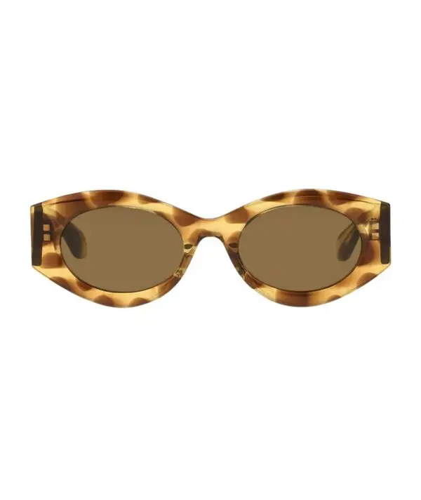 Alaïa Oval Sunglasses - Brown