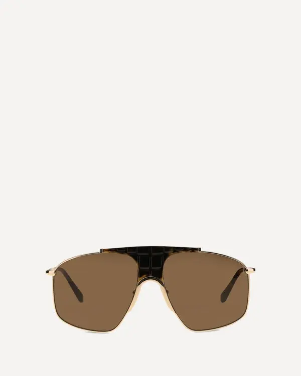 Alaïa Square Aviator Sunglasses