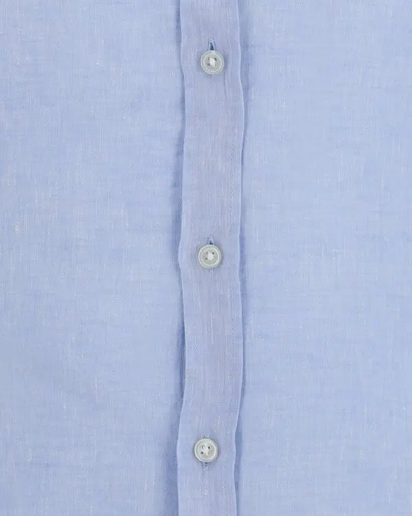 Hugo Boss Regular-fit Linen Hirt - Light Blue