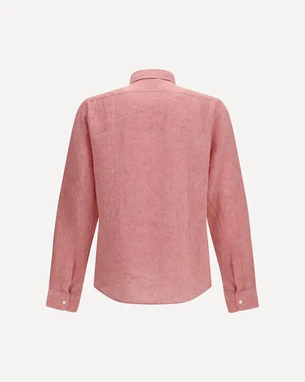 Hugo Boss Regular-fit Linen Shirt - Red