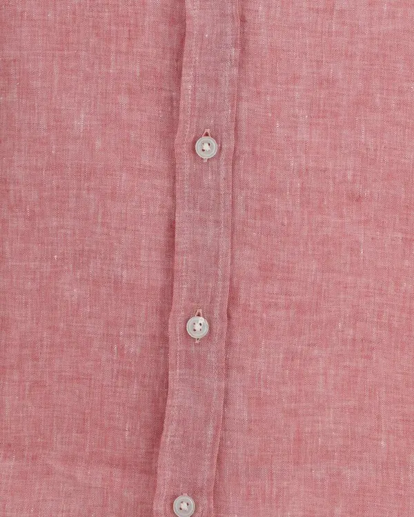 Hugo Boss Regular-fit Linen Shirt - Red