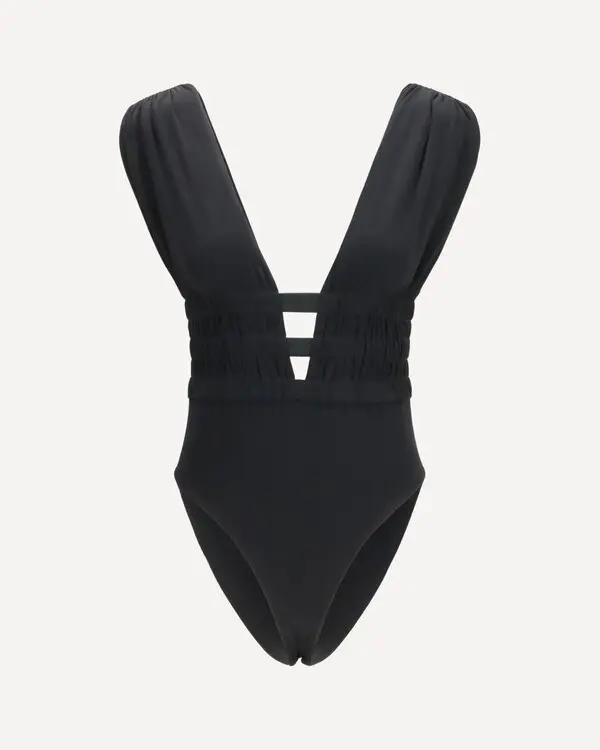 Alaïa Fluid Viscose Bodysuit With Deep V-neckline