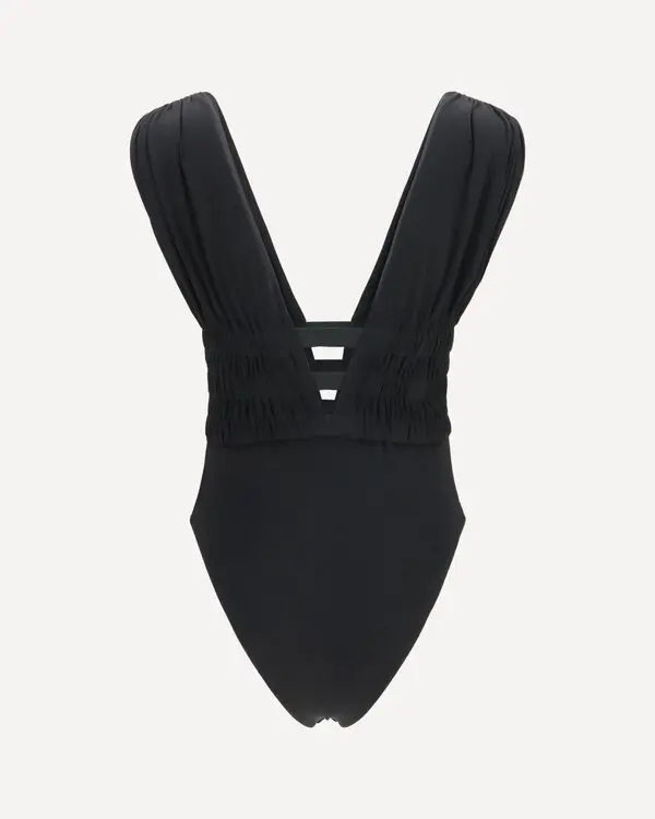 Alaïa Fluid Viscose Bodysuit With Deep V-neckline
