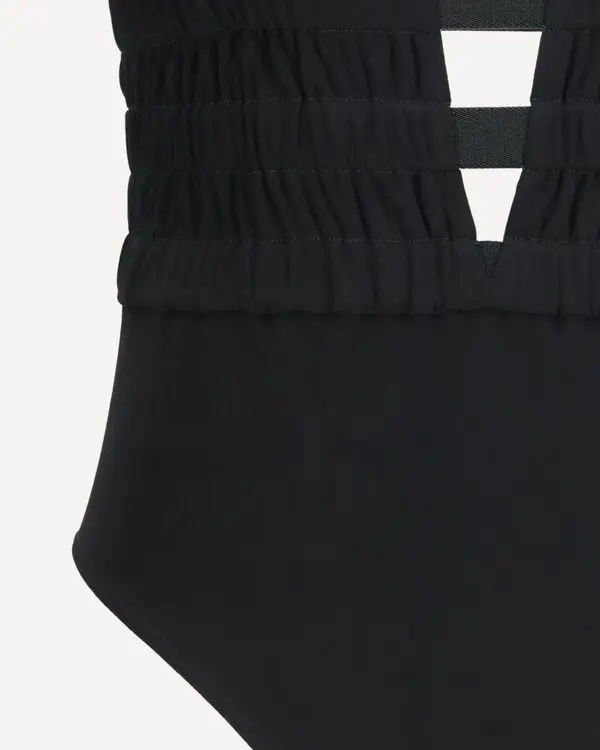 Alaïa Fluid Viscose Bodysuit With Deep V-neckline