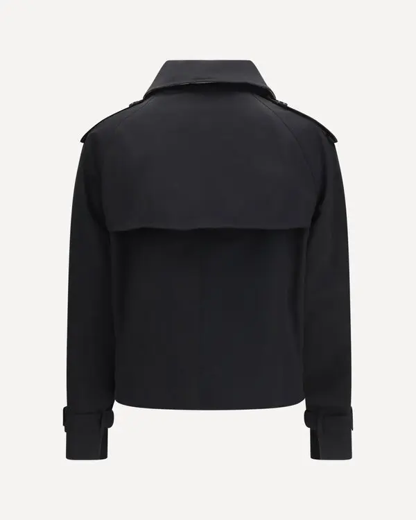 Burberry Mayfair Cropped Trench Jacket In Gabardine