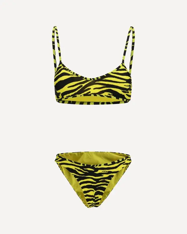 Attico Zebra Print Bikini