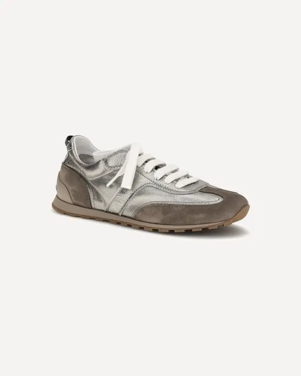 Brunello Cucinelli Two Tone Suede And Leather Sneakers