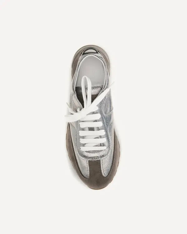 Brunello Cucinelli Two Tone Suede And Leather Sneakers