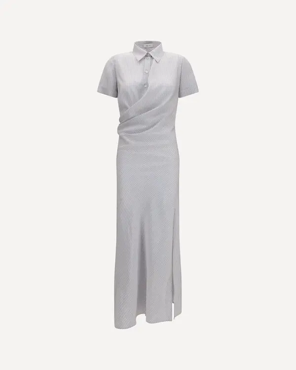 Alexander McQueen Striped Shirt Dress With Corset Lacing