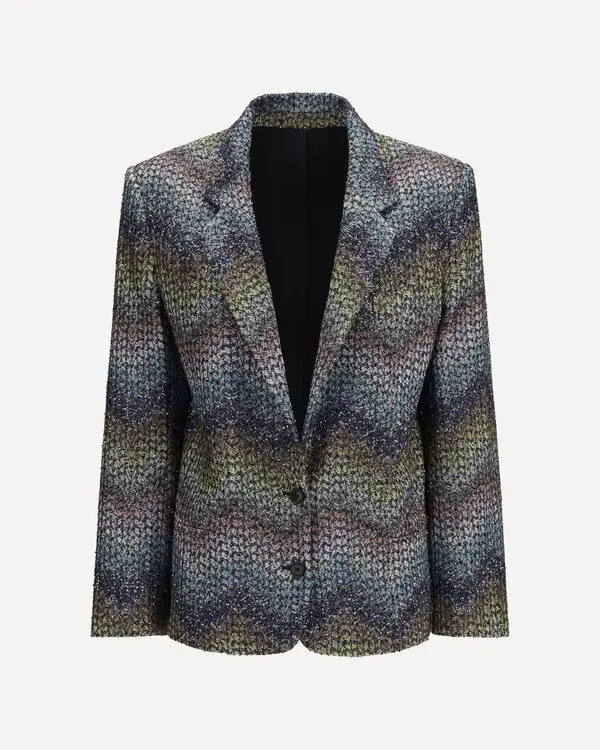 Missoni Single-breasted Lamé Viscose Blazer With Sequins