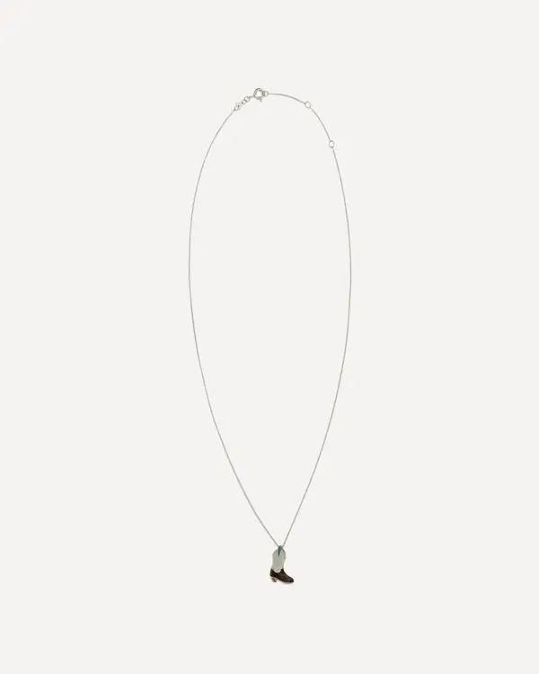 ALIITA 9-karat Yellow Cowboy Boot Necklace - Gold