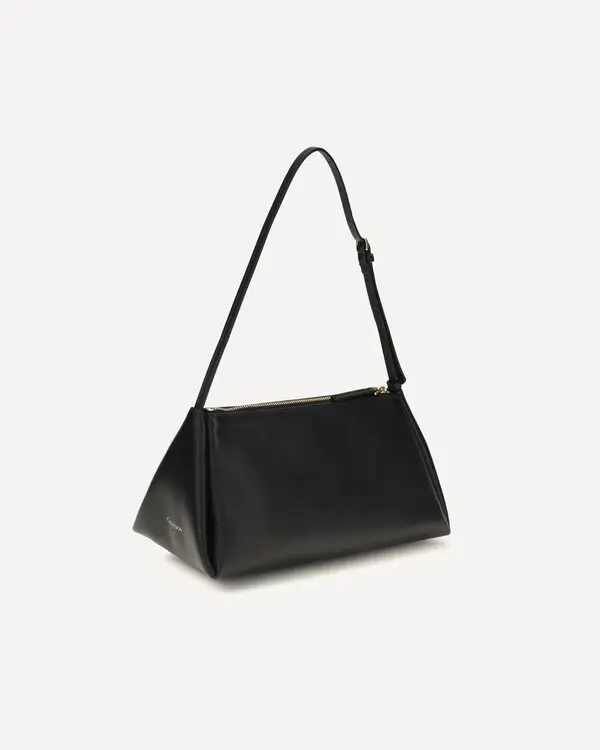 Calvin Klein Aurelis Handbag In Smooth Leather - Black