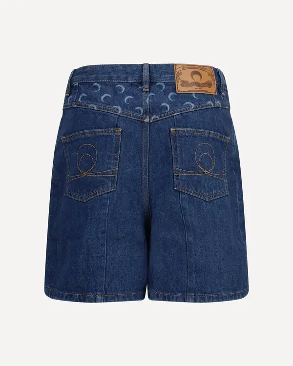 MARINE SERRE High-waisted Denim Shorts