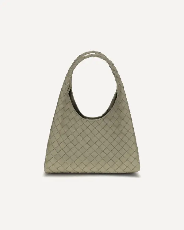 Bottega Veneta Campana Shoulder Bag - Grey