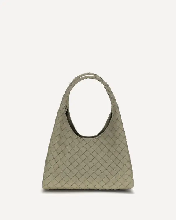 Bottega Veneta Campana Shoulder Bag - Grey