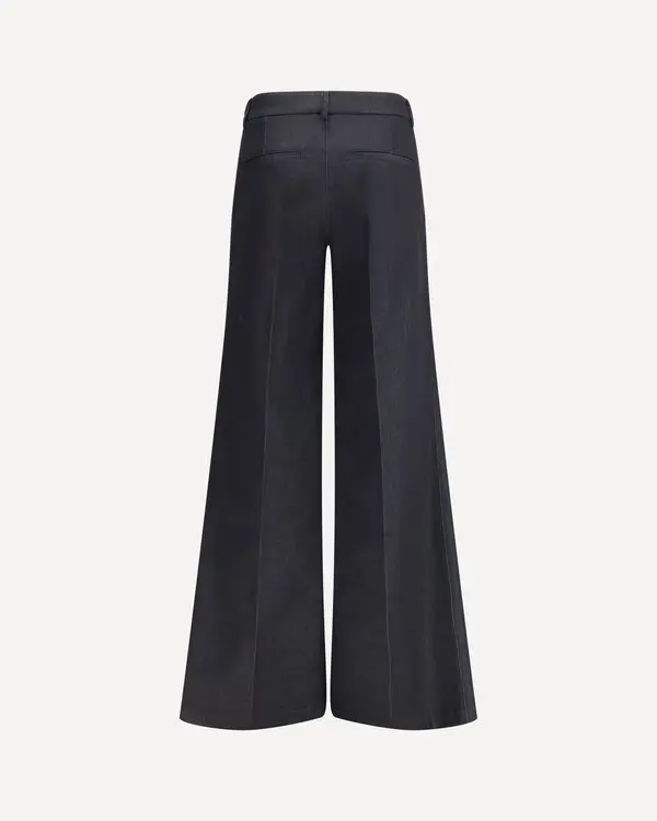 DARKPARK Poppy Wide Leg Cotton Chambray Trousers
