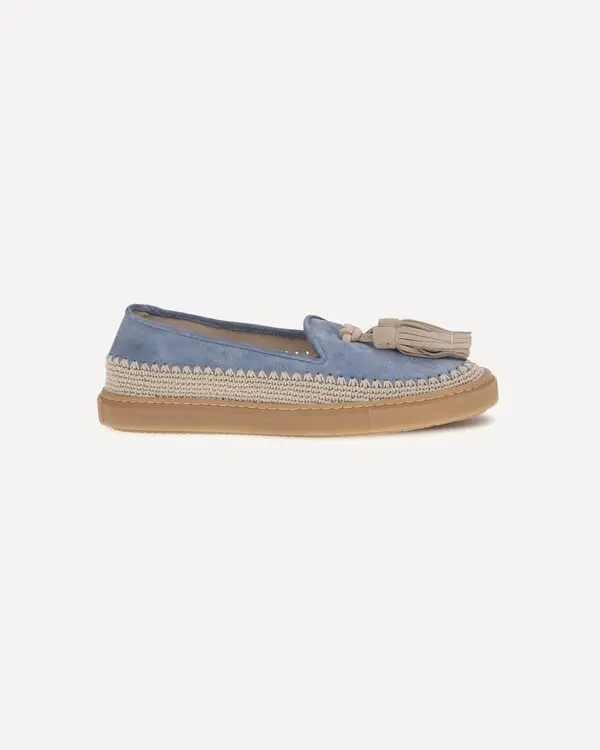 Fratelli Rossetti Suede Loafers With Crochet And Tassel Detail