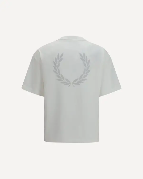 Fred Perry Aure Wreath Print T-shirt Mae - White