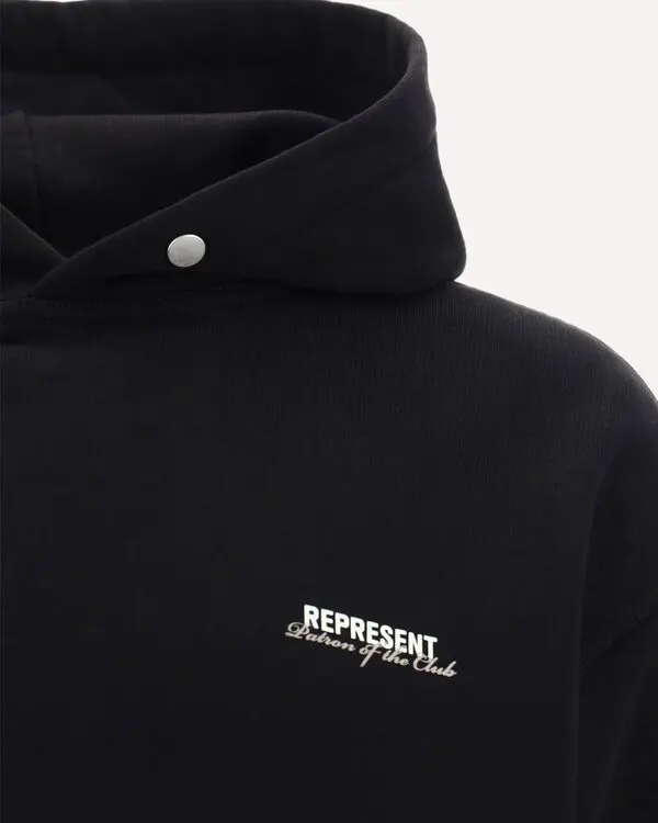 REPRESENT Cotton Hoodie With Monogram Detail