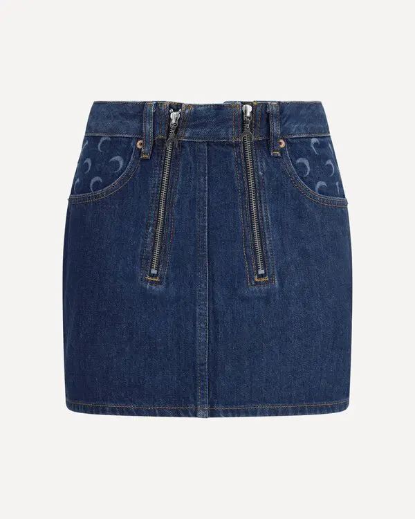 MARINE SERRE Zipped Mini Skirt