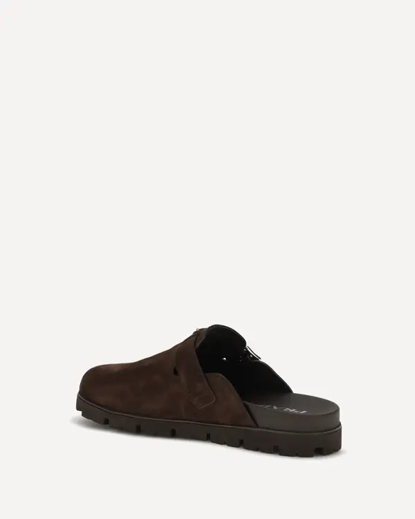 Prada Suede Mules - Brown